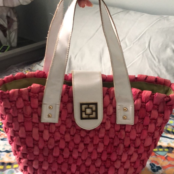Trina Turk | Bags | Trina Turk Pink Straw Bag | Poshmark